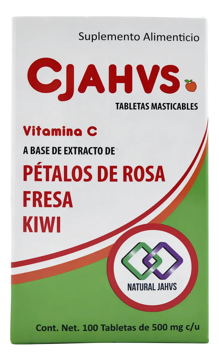 Vitamina C C-Vit De 500mg 100 Tabletas Masticables Jahv's.