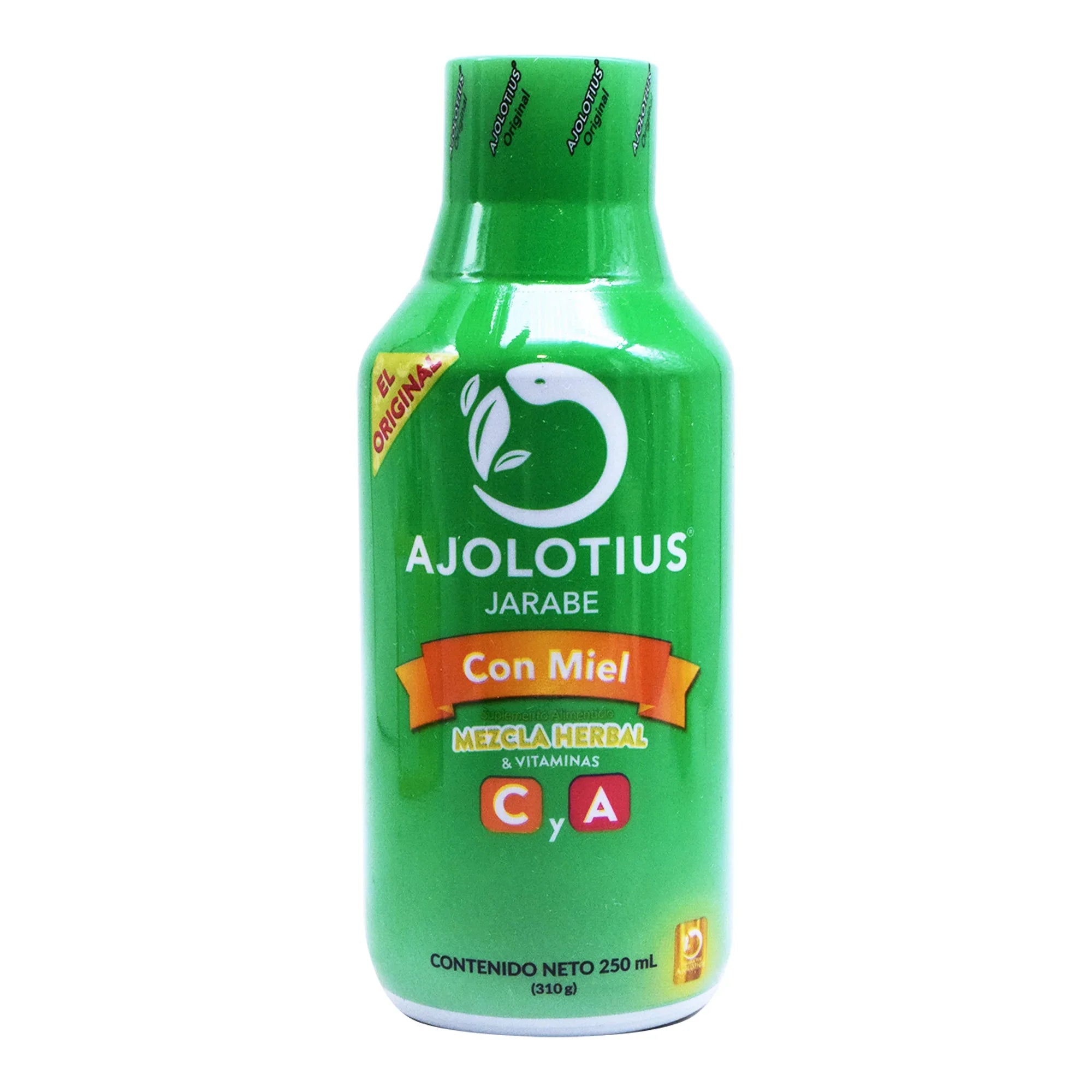Jarabe Tos Seca Gripe Natural Ajolotius Con Miel 250 Ml