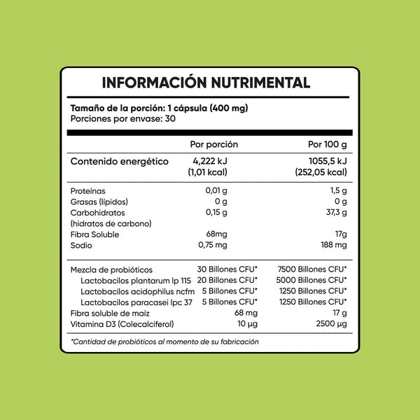 Probioticos 30 Billones Multiblue 30 Cápsulas